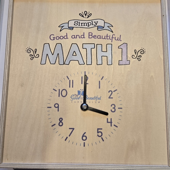 Wall Decor | Math 1 Wall Clock Natural Wood And Purple | Poshmark